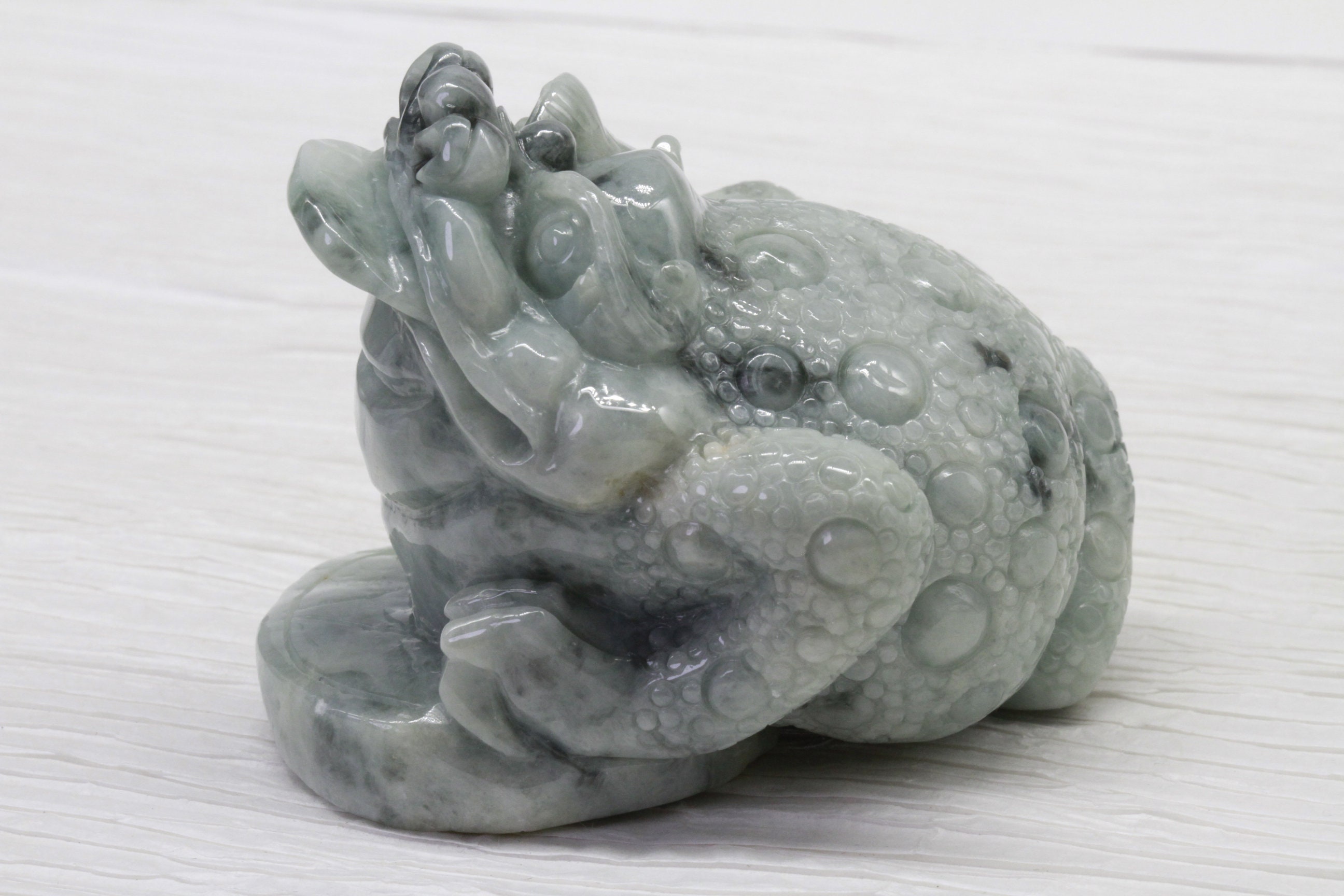 Grade A Burmese Jade Money Toad 100% Natural Jade Hand Carved Money ...