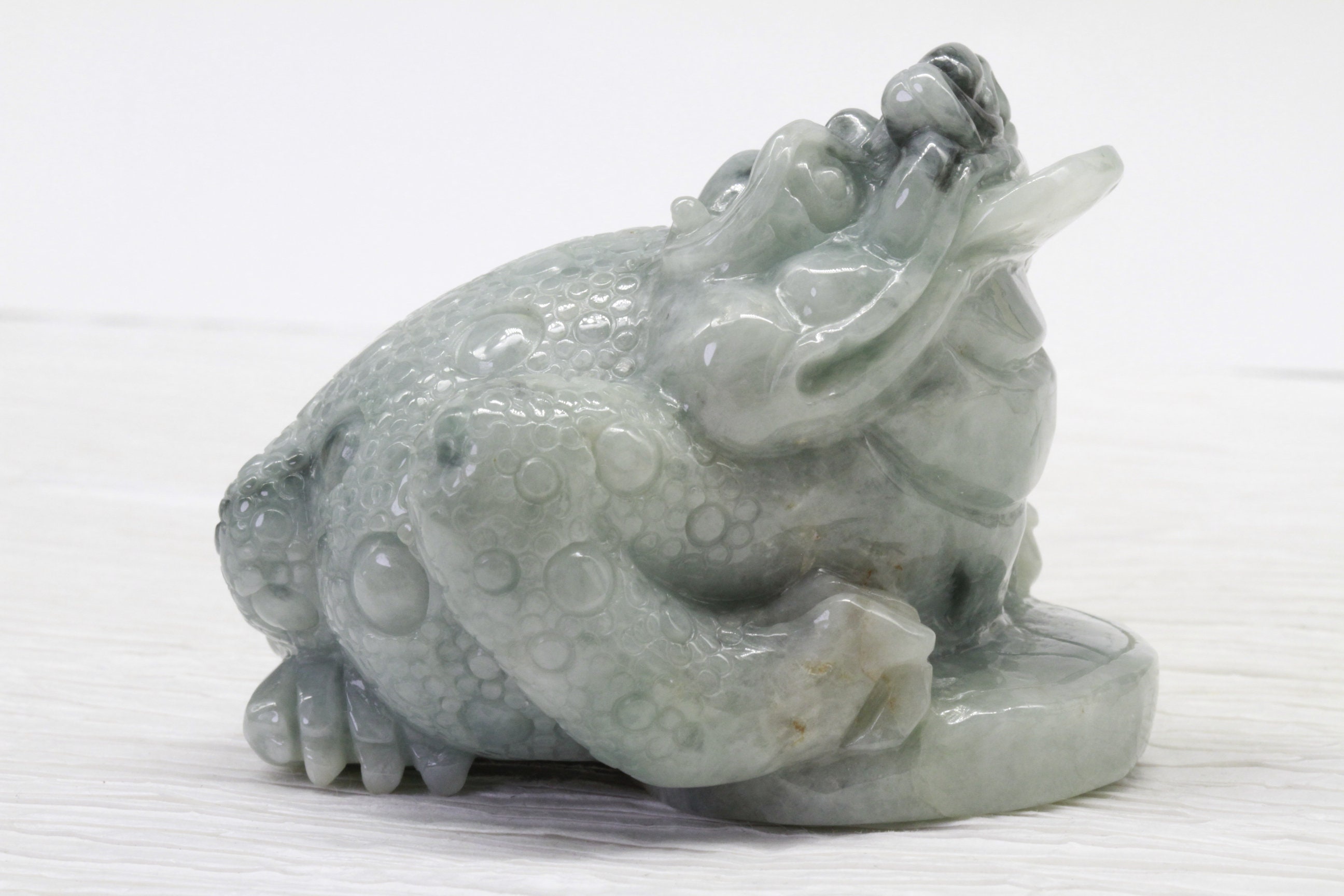 Grade A Burmese Jade Money Toad 100% Natural Jade Hand Carved Money ...