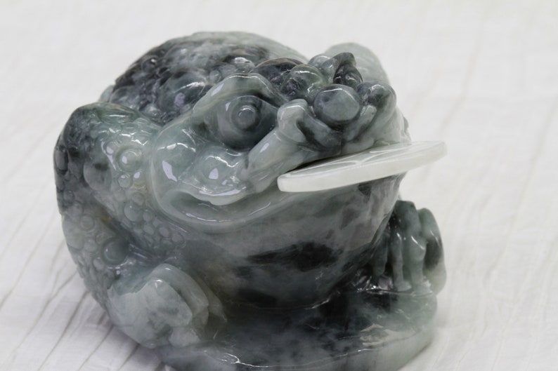 Grade A Burmese Jade Money Toad 100% Natural Jade Hand Carved Money ...