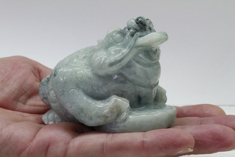 Grade A Burmese Jade Money Toad 100% Natural Jade Hand Carved Money ...