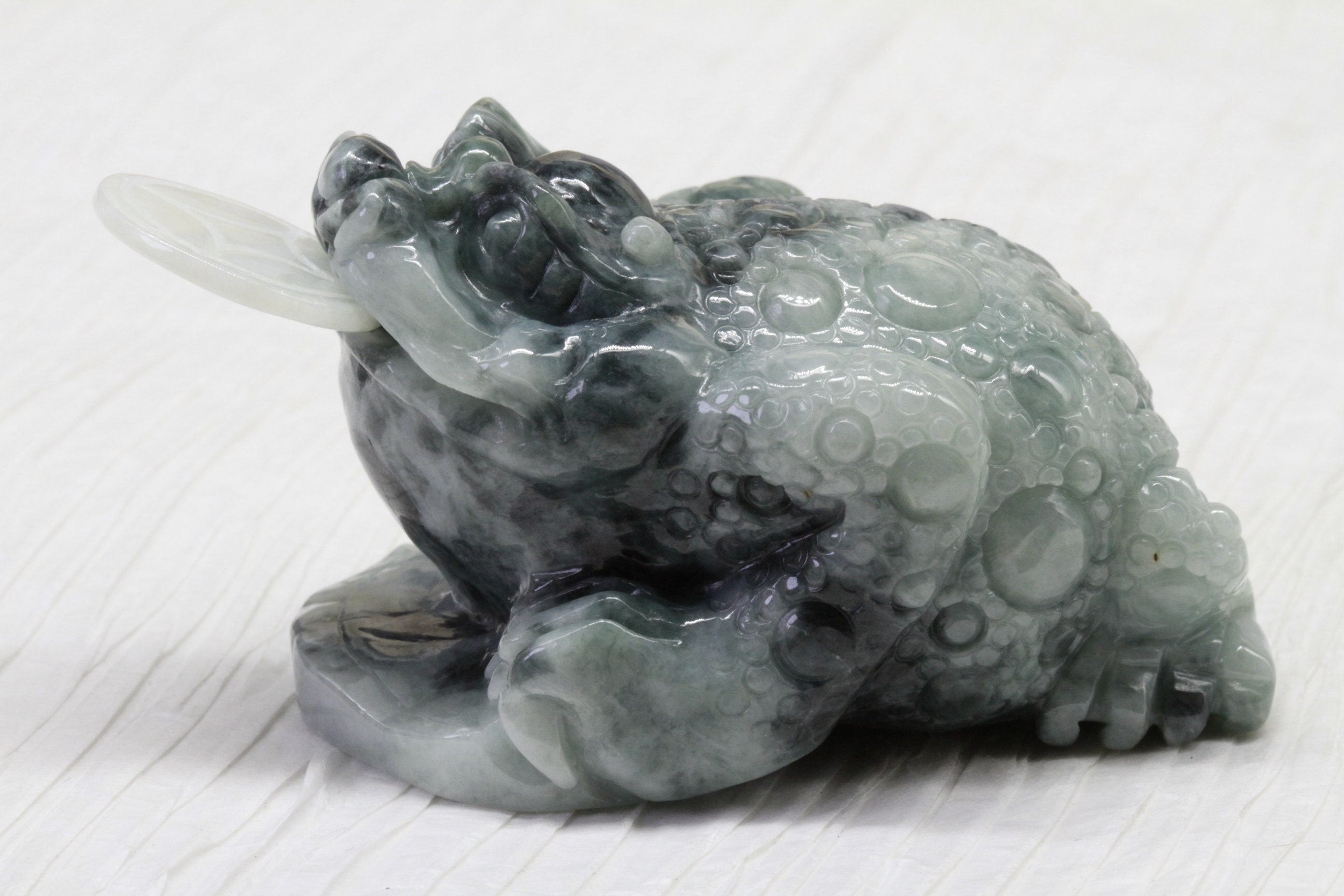 Grade A Burmese Jade Money Toad 100% Natural Jade Hand Carved Money ...