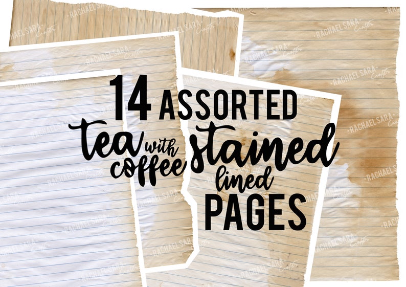 Tea Stained Paper Printables | Etsy