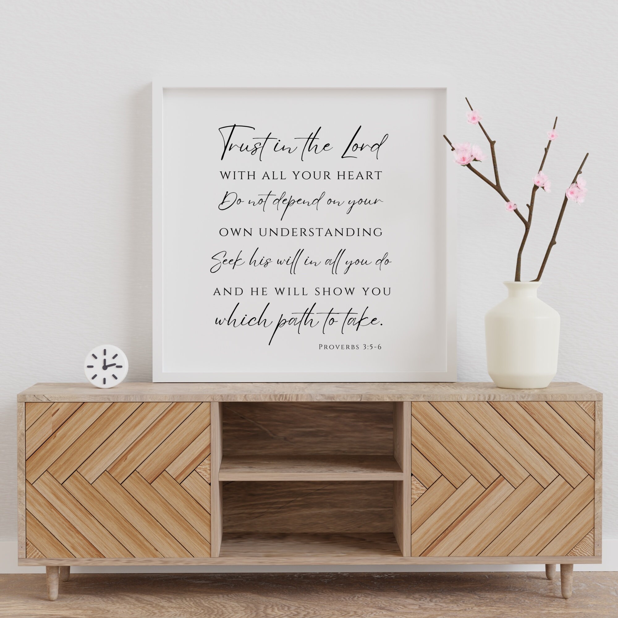 Proverbs 3:5-6 Printable Poster, Bible Verse Art - Etsy