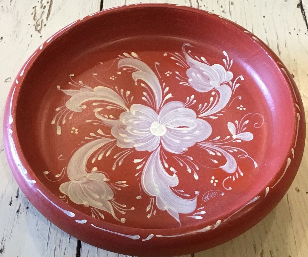 Cuenco poco profundo Rosemaling noruego - Etsy España