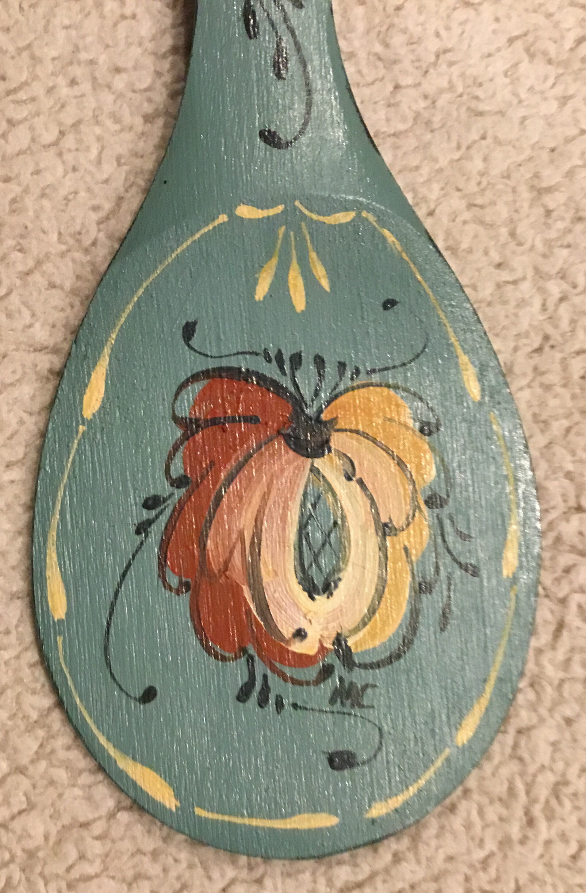 Rosemaled Wooden Spoon Telemark Style - Etsy