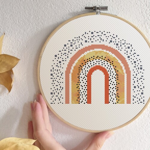 Rainbow Cross Stitch Pattern PDF Instant Download Beginners | Etsy