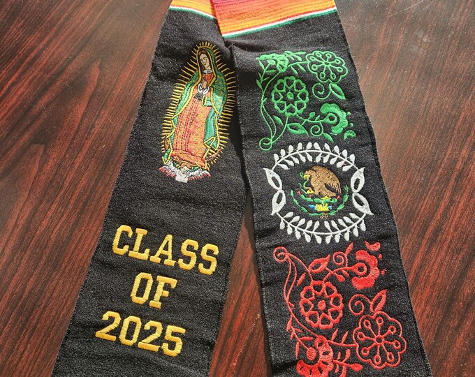 Mexican American Graduation Stole/sash, Mixed Two Flag Graduation Sash ...