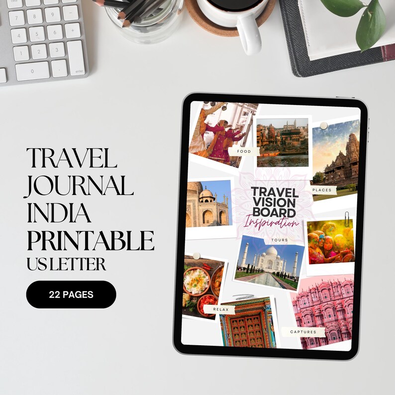 India Travel Journal Printable | Digital Travel Planner | Guided Trip ...