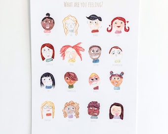 Feelings chart | Etsy
