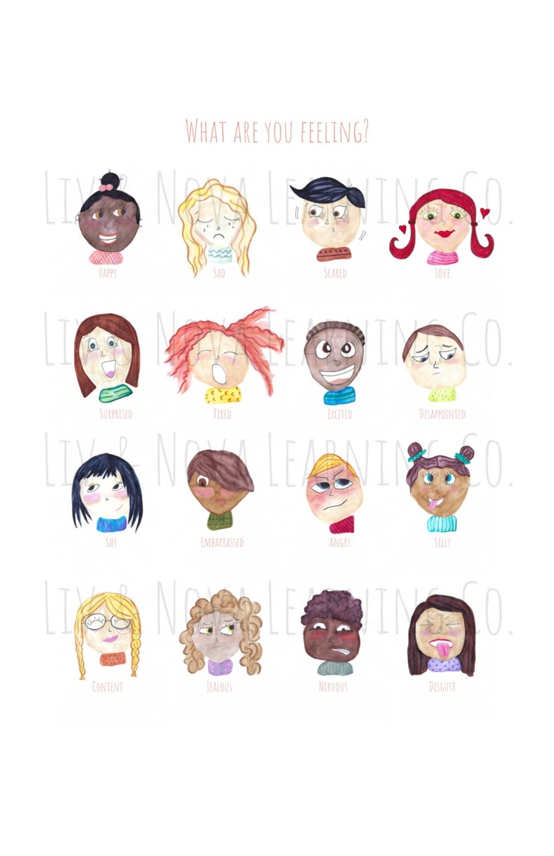 Feelings Poster & Card Set Bundle Digital Download - Etsy