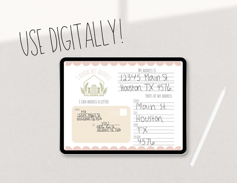 Printable Address Worksheet for Kids - Teach Them Their Home Address I ...