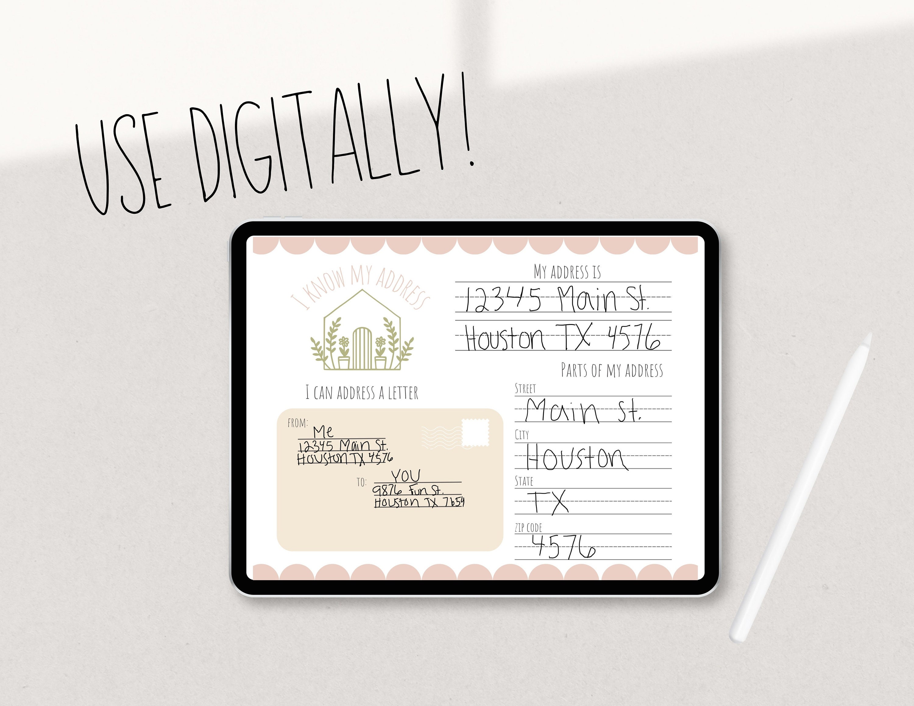 Printable Address Worksheet for Kids - Teach Them Their Home Address I ...