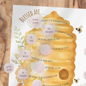 Beatitudes Kids Activity, Printable Bible Verse Game, Bible Study for ...