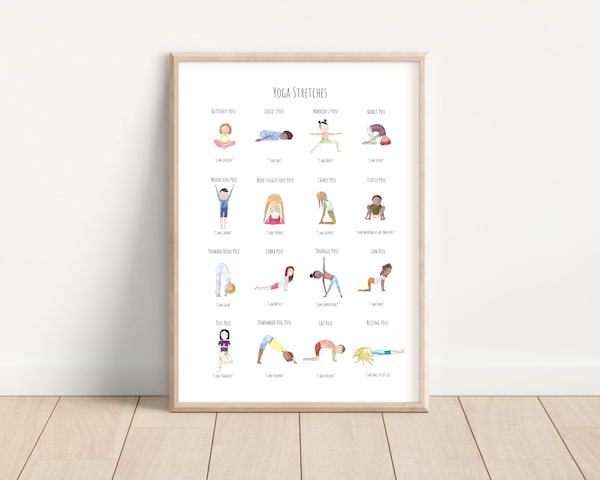 Stretching Exercise Poster, Warm up Cool Down Chart - Etsy Canada