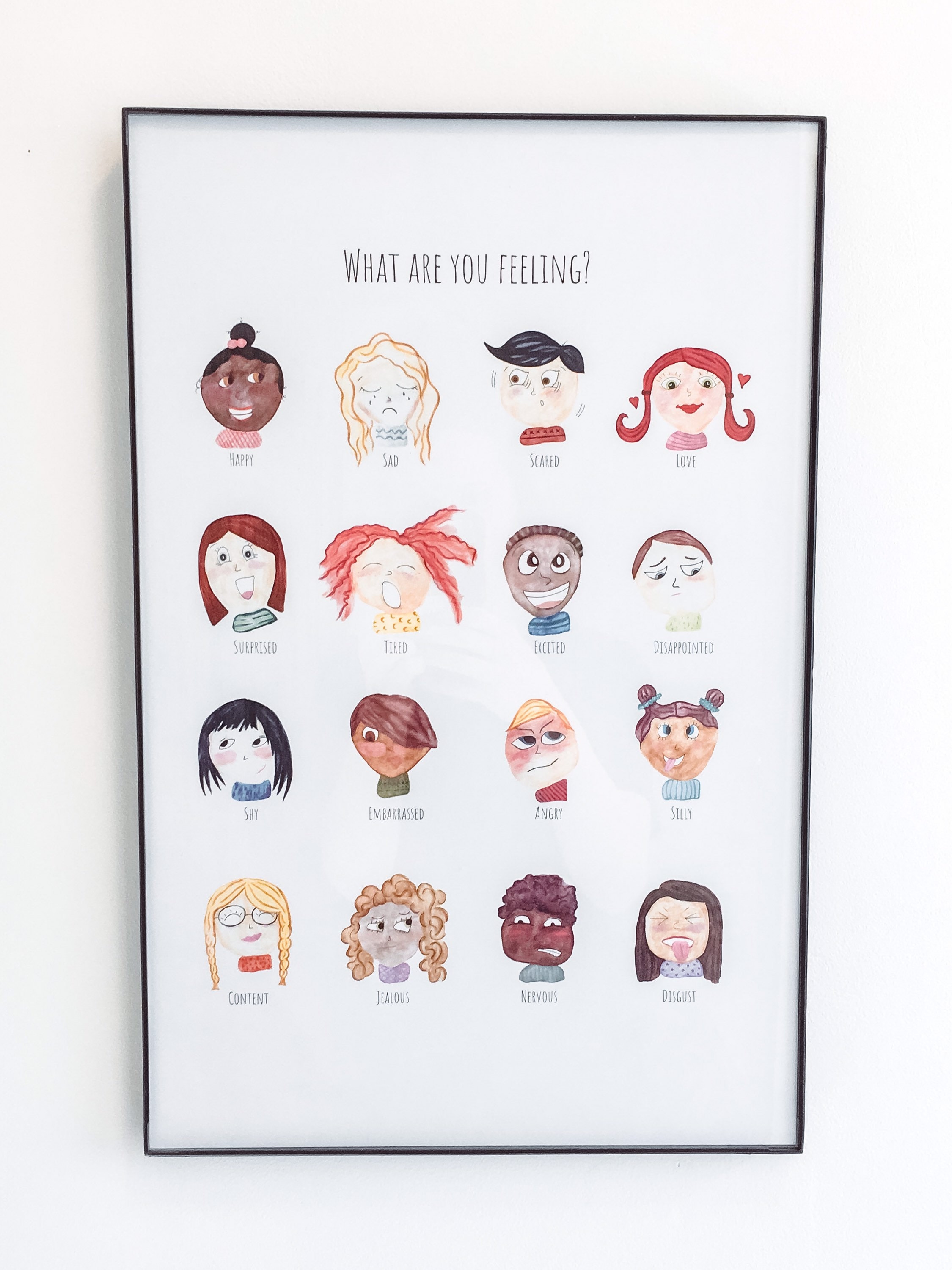 Feelings Poster Emotions Faces Emotional Awareness Kids Toddler ...
