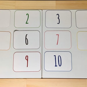 Colors & Numbers Toddler Card Set Coloring Sheets Digital Download - Etsy