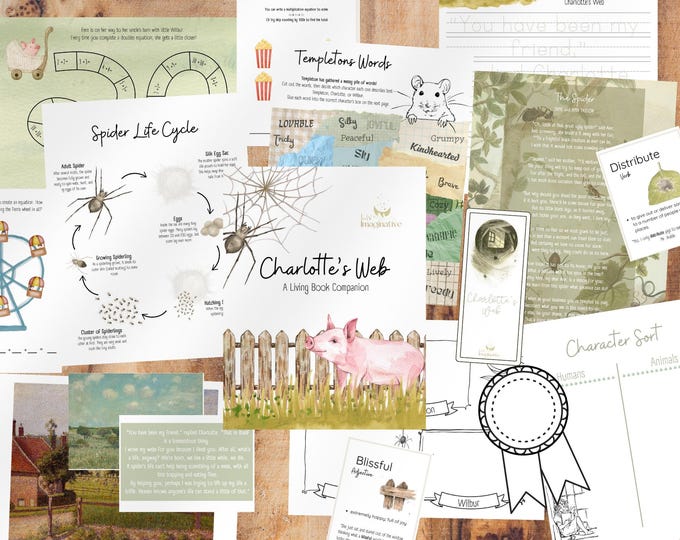 Charlotte's Web Printables, Classic Book Art, Charlotte's Web Lessons ...