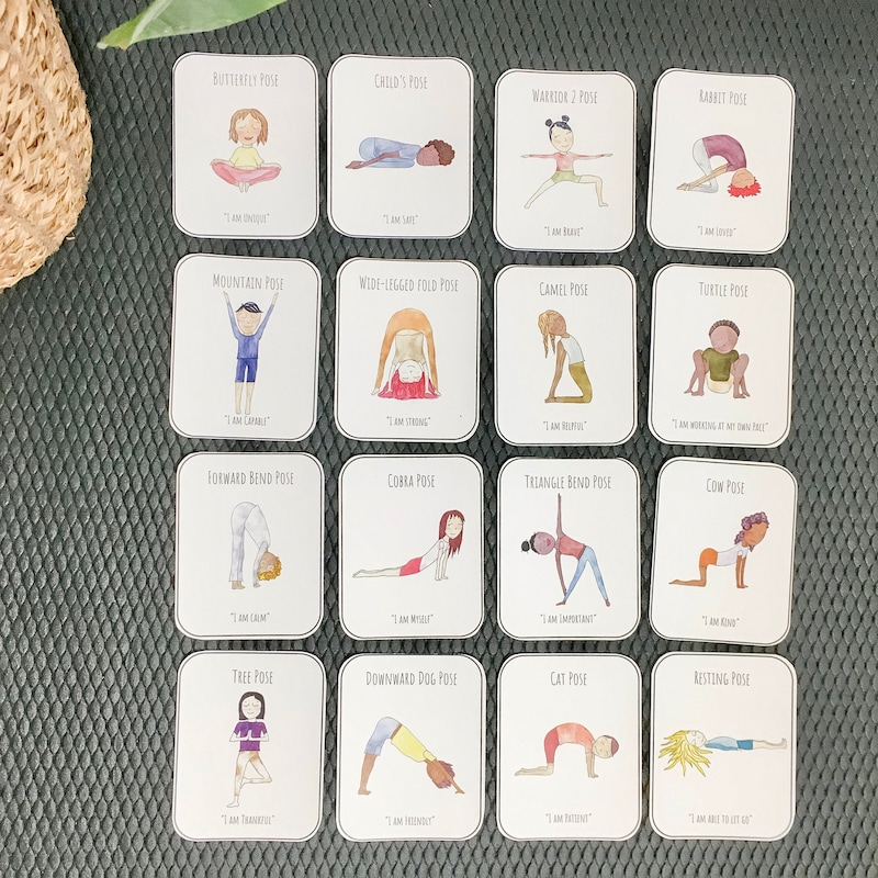 Yoga Cards for Kids - Etsy