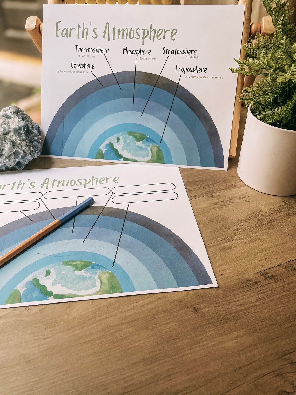 Earth's Atmosphere Worksheet Printable Science Activity for Kids ...