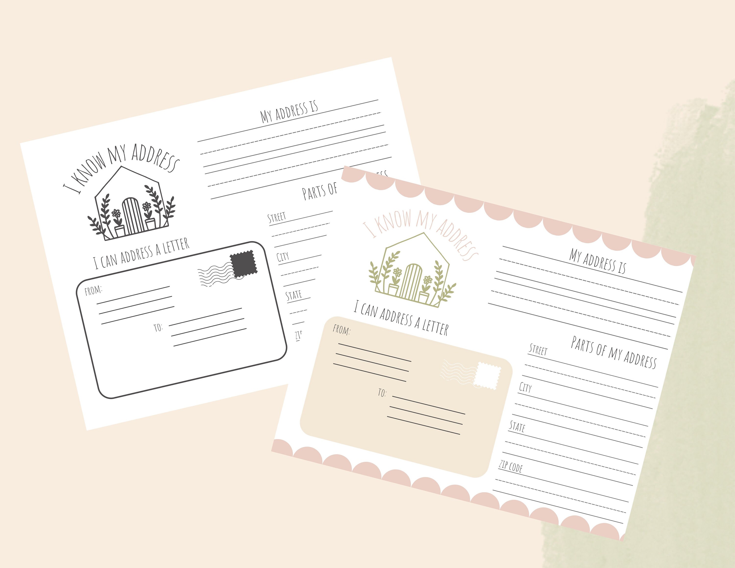 Printable Address Worksheet for Kids - Teach Them Their Home Address I ...