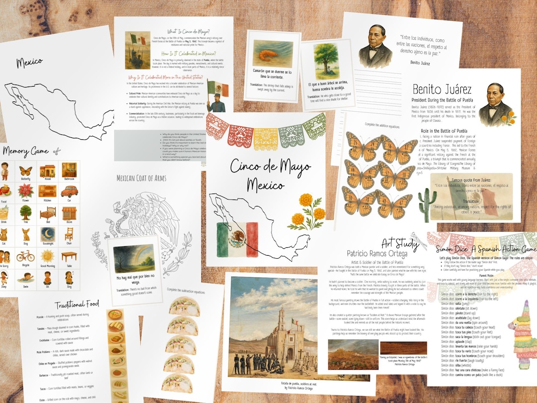 Cinco De Mayo Mexico World Study Mini Unit Charlotte Mason Homeschool ...