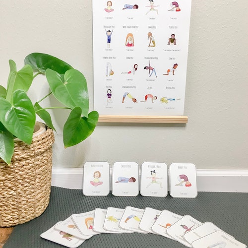 Kids Yoga Stretches Poster Digital Download Handmade Mantra - Etsy