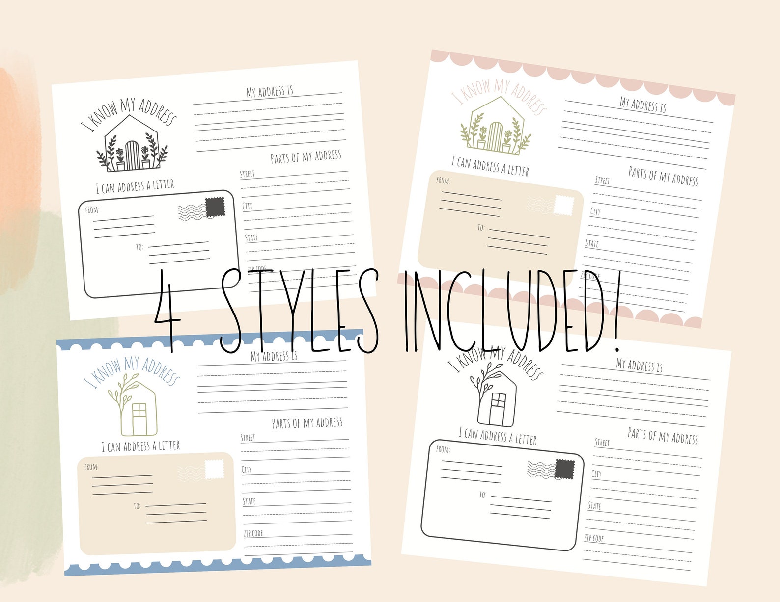 Printable Address Worksheet for Kids - Teach Them Their Home Address I ...