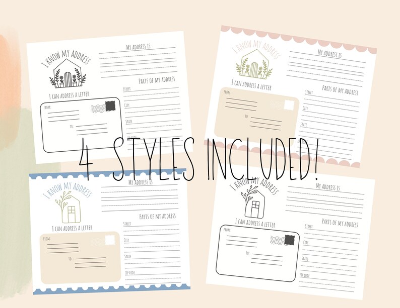 Printable Address Worksheet for Kids - Teach Them Their Home Address I ...