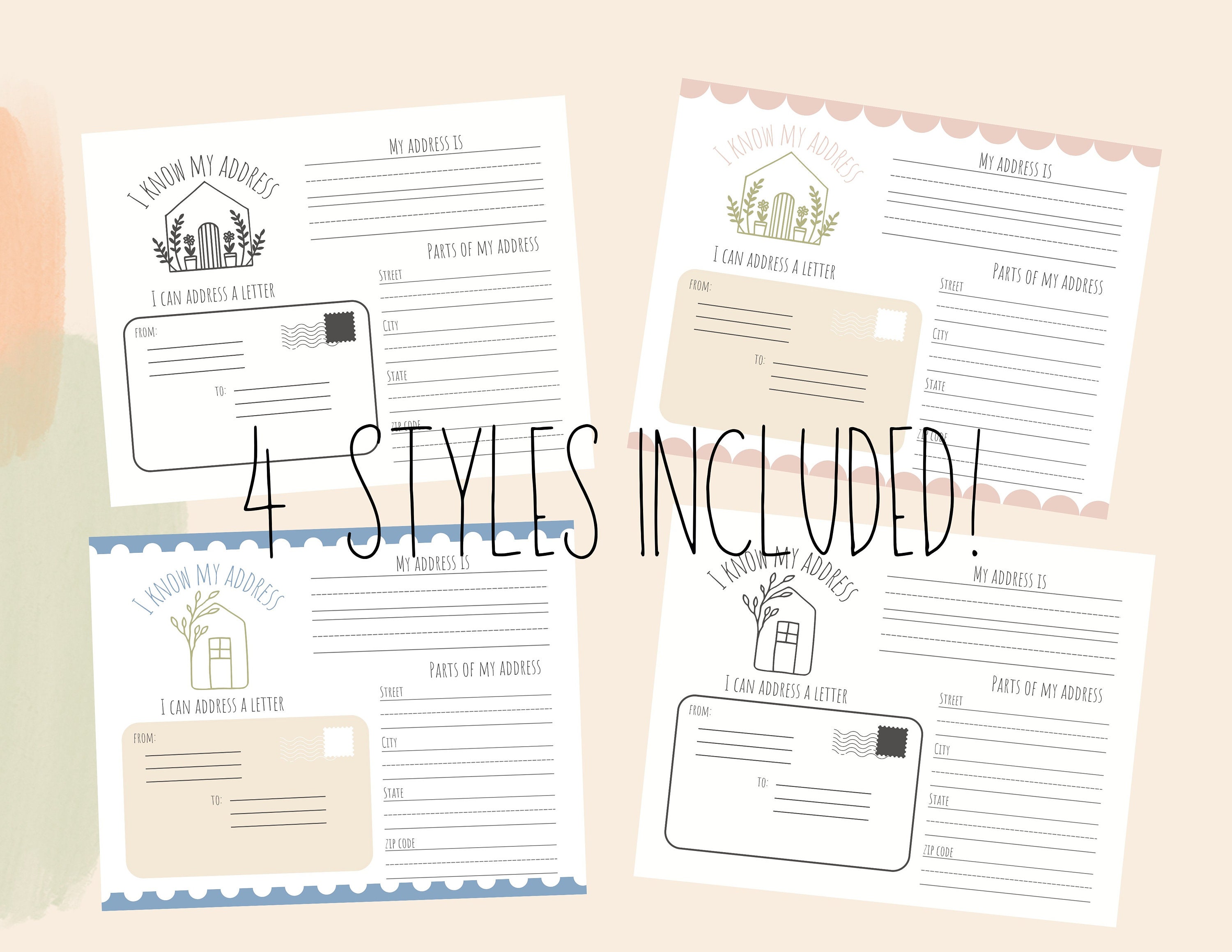 Printable Address Worksheet for Kids - Teach Them Their Home Address I ...