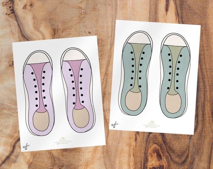 Shoe Lacing Cards Printable, Shoe Tying Practice Activity, Learning to ...