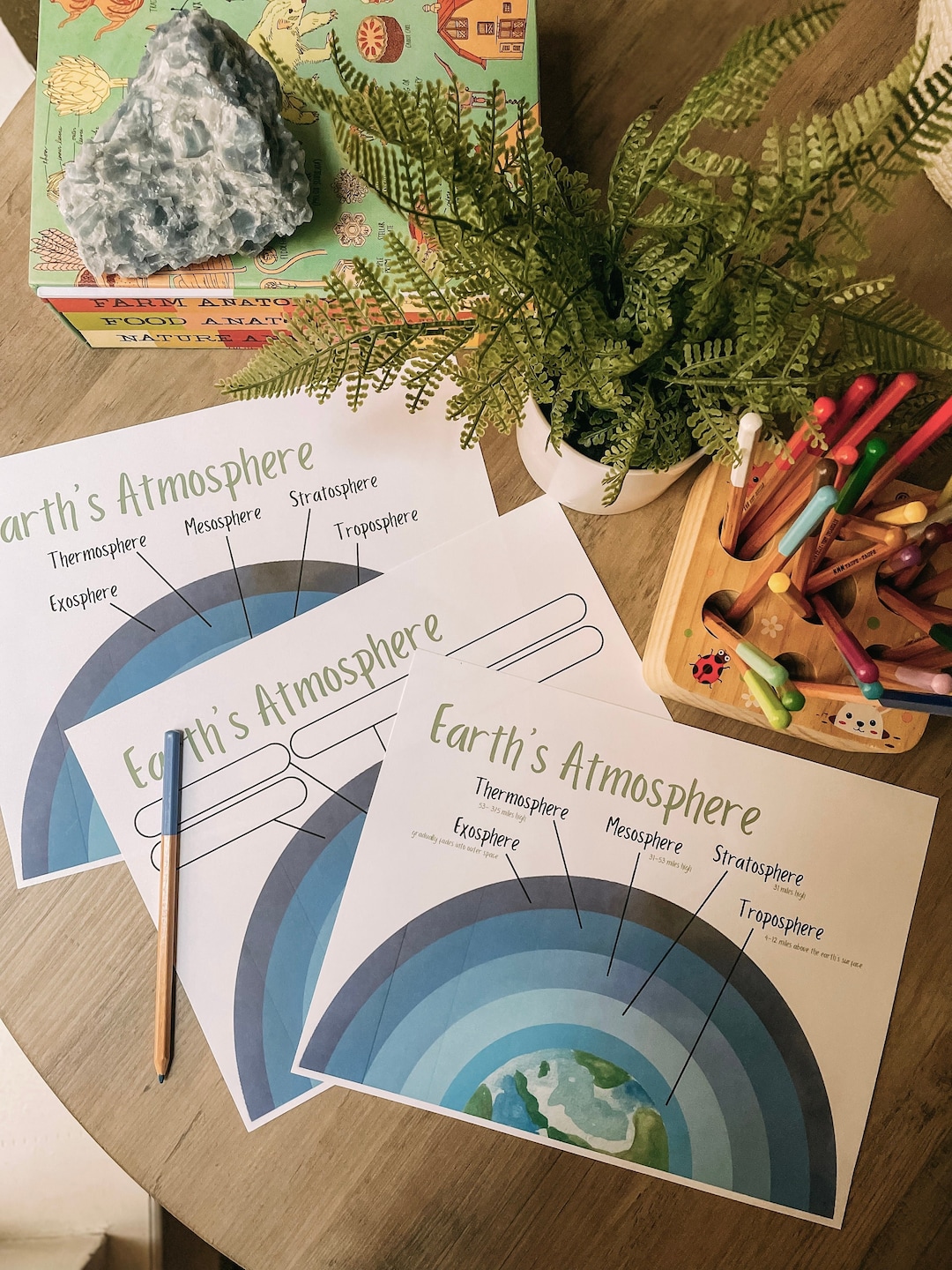 Earth's Atmosphere Worksheet Printable Science Activity for Kids ...