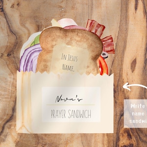 Kids Prayer Sandwich Activity, Sunday School Pray Lesson, Kid Bible ...