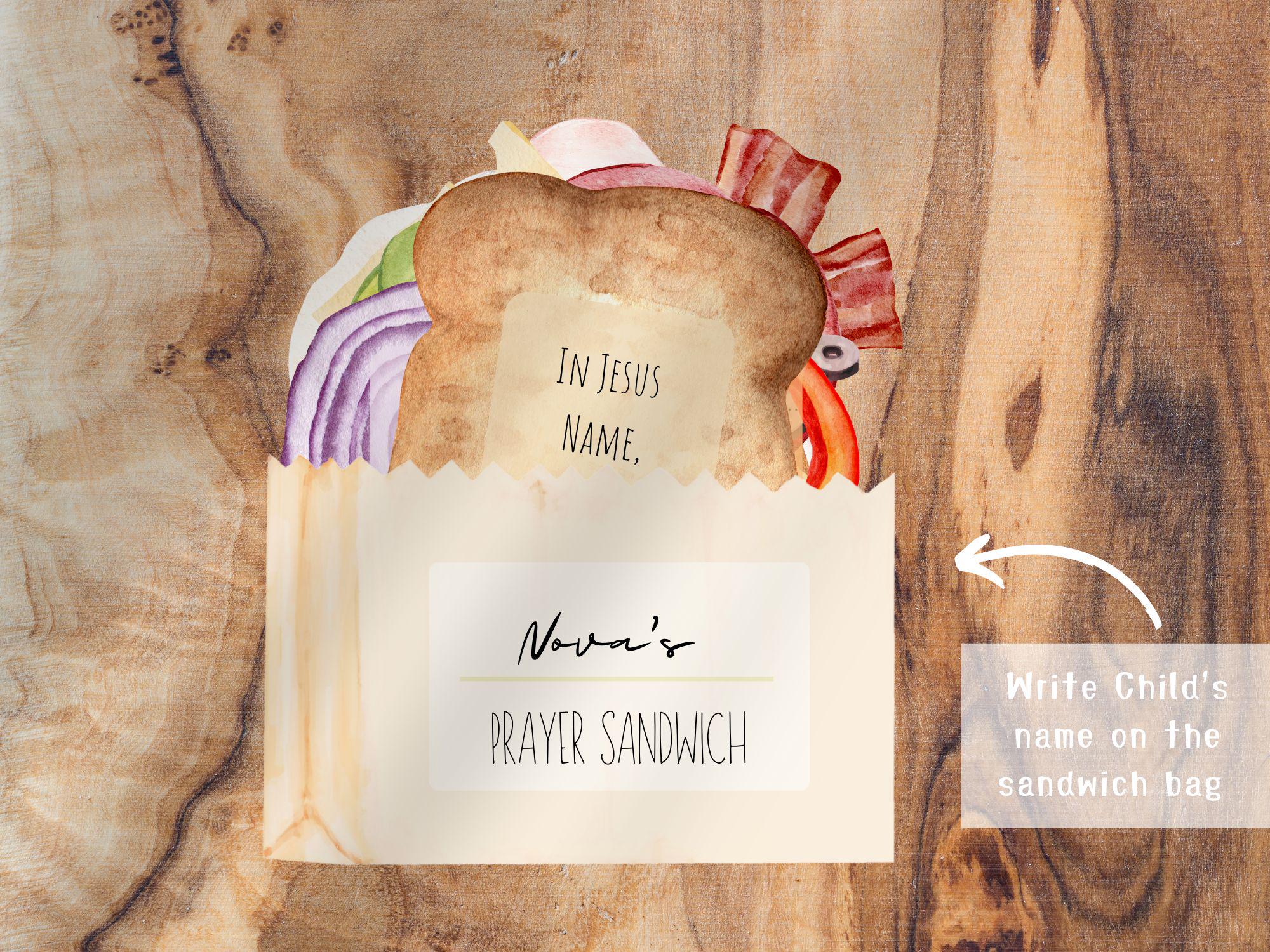 Kids Prayer Sandwich Activity, Sunday School Pray Lesson, Kid Bible ...