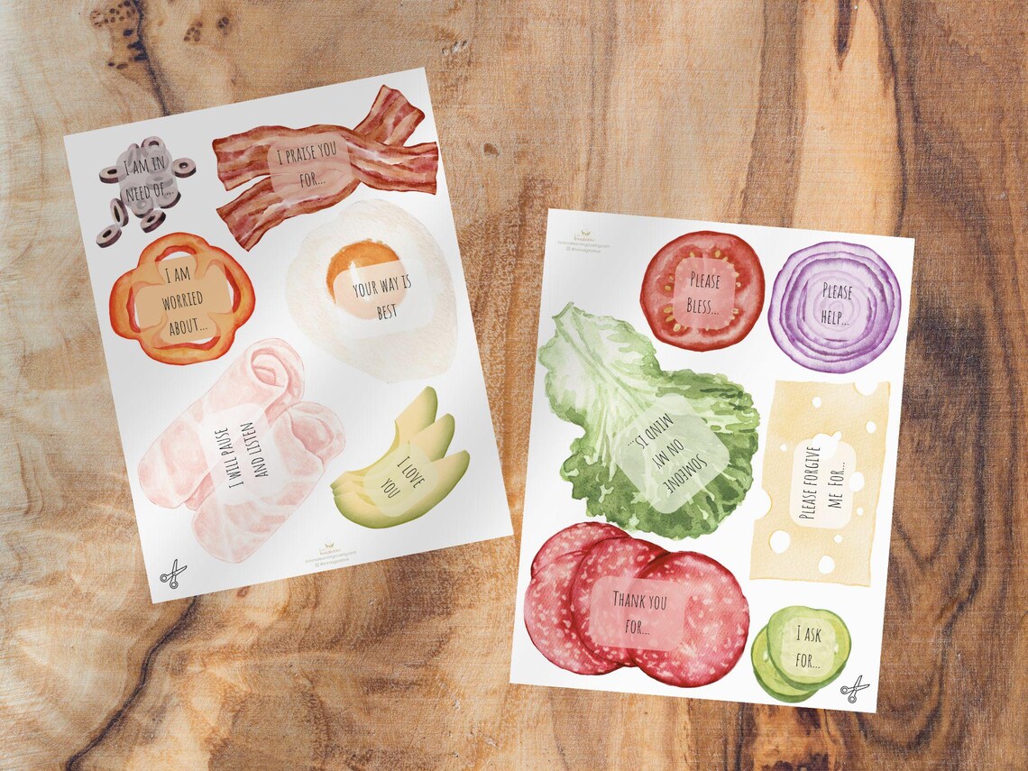 Kids Prayer Sandwich Activity, Sunday School Pray Lesson, Kid Bible ...