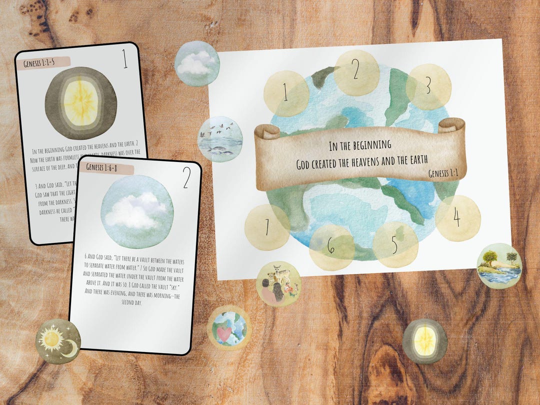 7 Days of Creation Printable Activity | Bible Story for Kids | Genesis ...