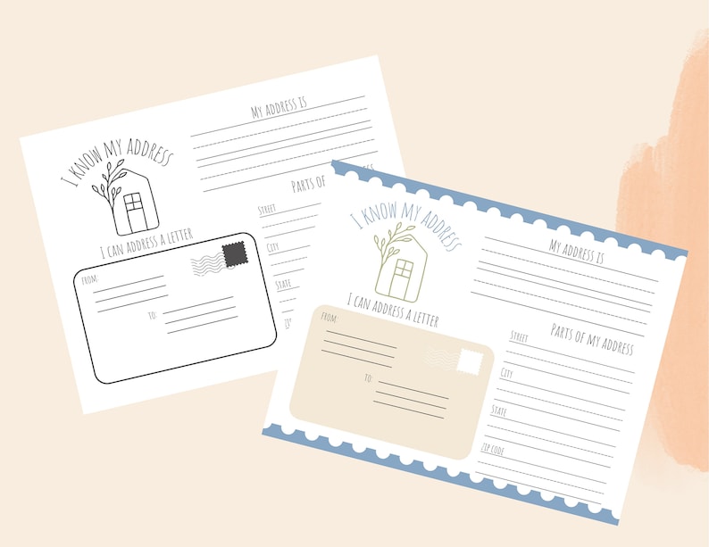 Printable Address Worksheet for Kids - Teach Them Their Home Address I ...