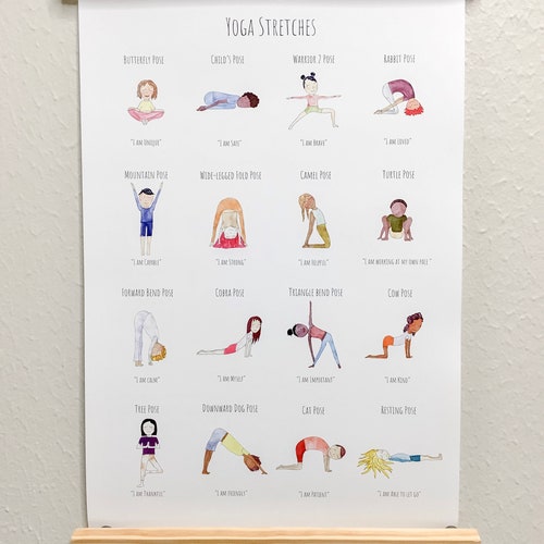 Kids Yoga Stretches Poster Digital Download | Etsy