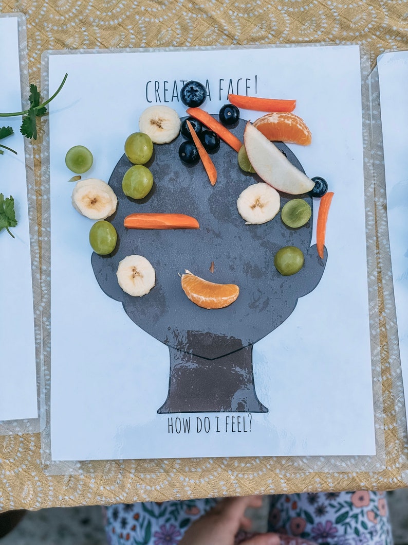 6 Diverse Face Mat for Play Dough, Doh Nature Loose Parts Different ...