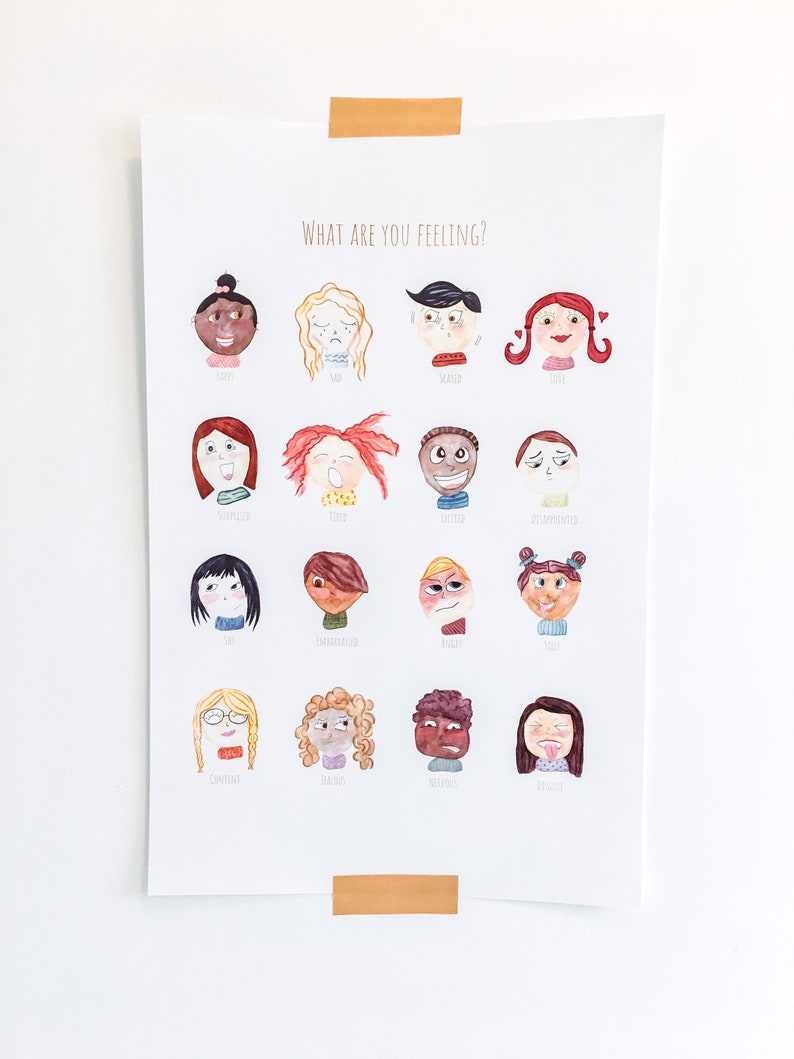 Feelings Poster & Card Set Bundle Digital Download - Etsy