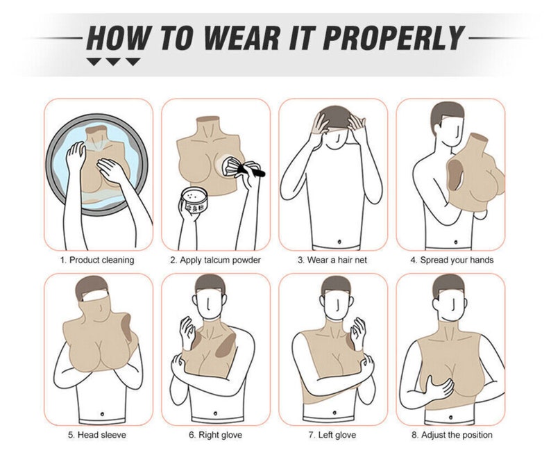 Cotton Filler Torso Covered Silicone Fakes Boobs Breastplate - Etsy