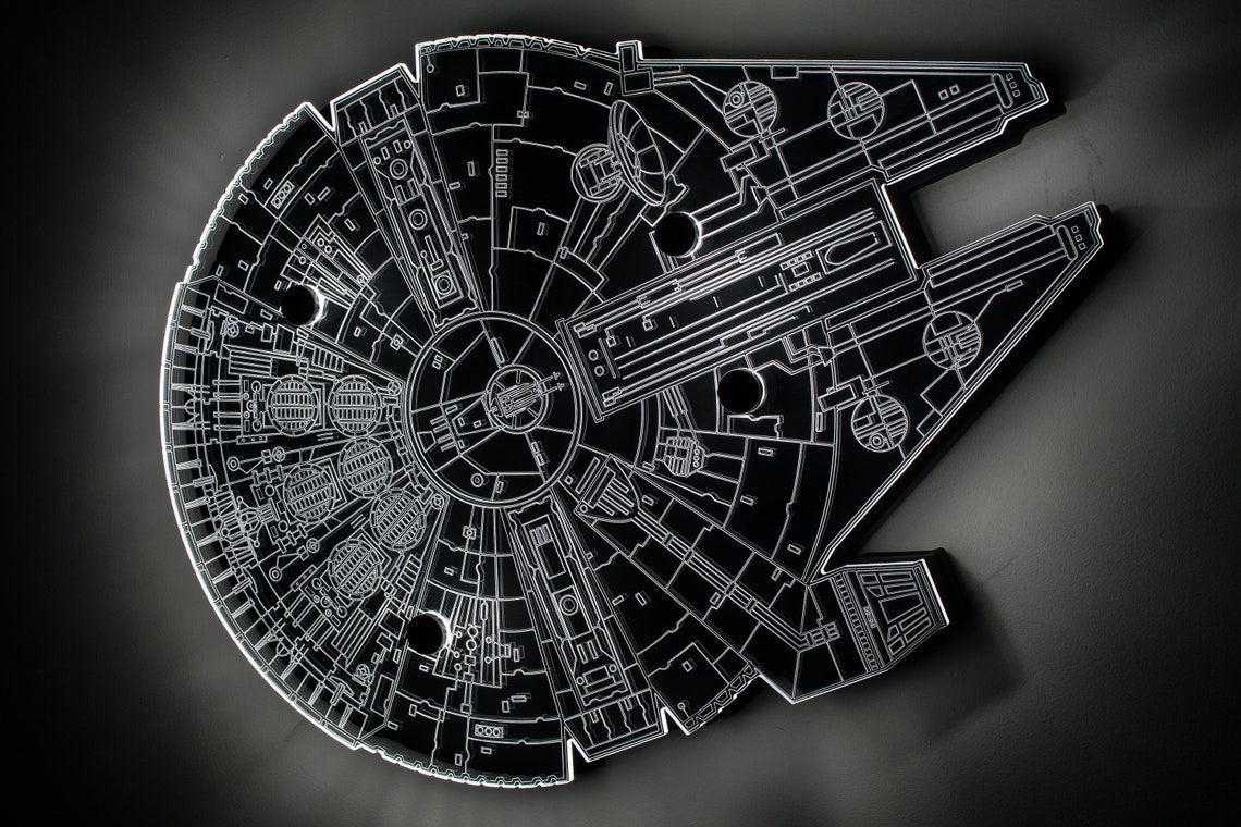 Halcón Milenario Vector DXF SVG PDF para CnC Glowforge Cricut - Etsy México