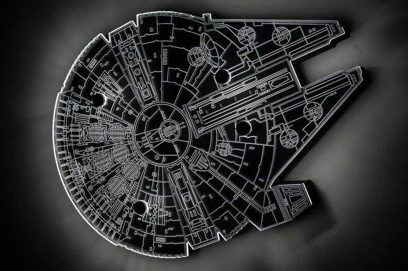 Millennium Falcon Vector DXF SVG PDF for Cnc Glowforge Cricut - Etsy