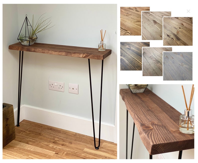 RALA - LIVE EDGE // Live Edge Distressed Entryway Console Table With ...