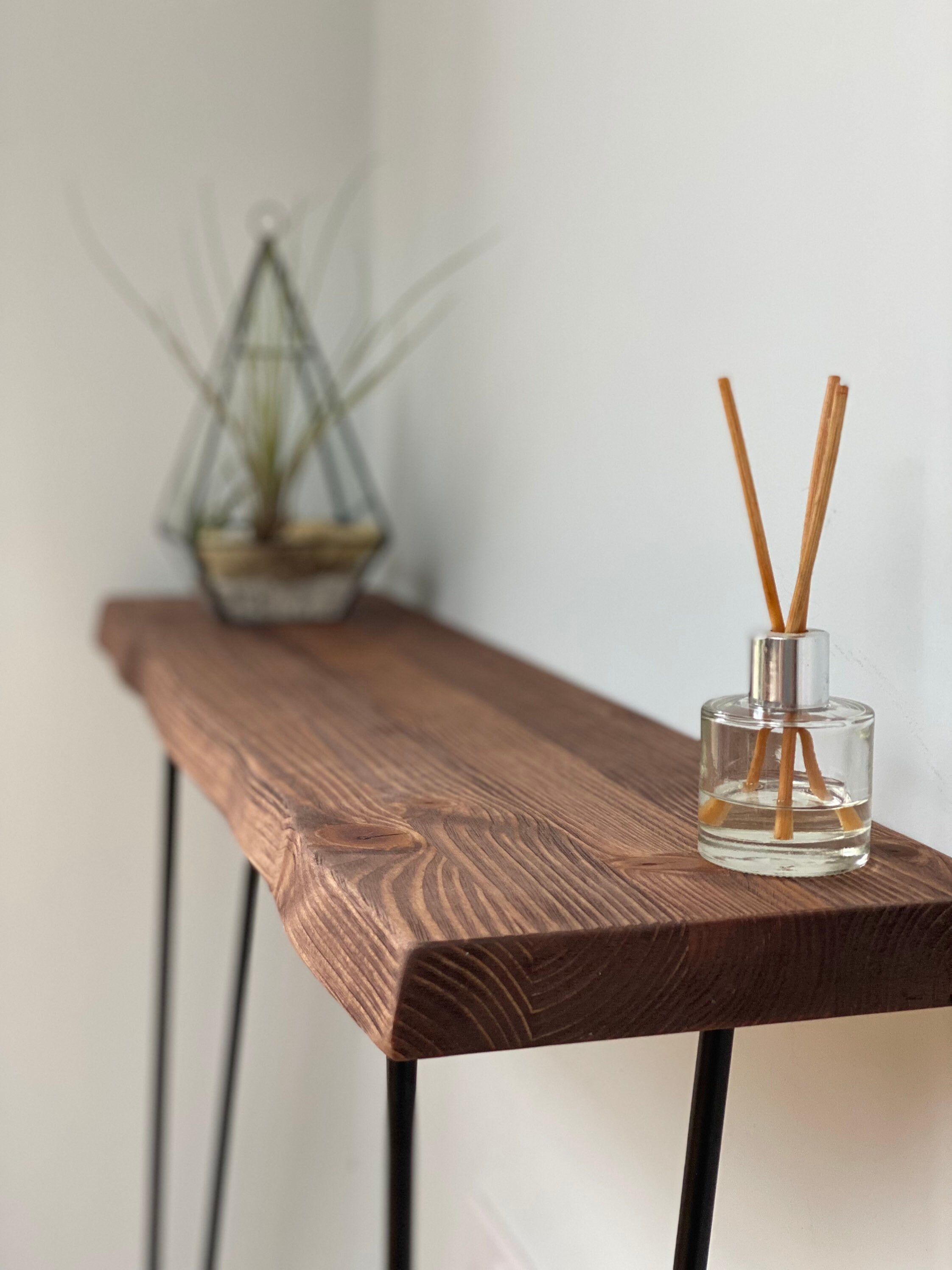 RALA - LIVE EDGE // Live Edge Distressed Entryway Console Table With ...