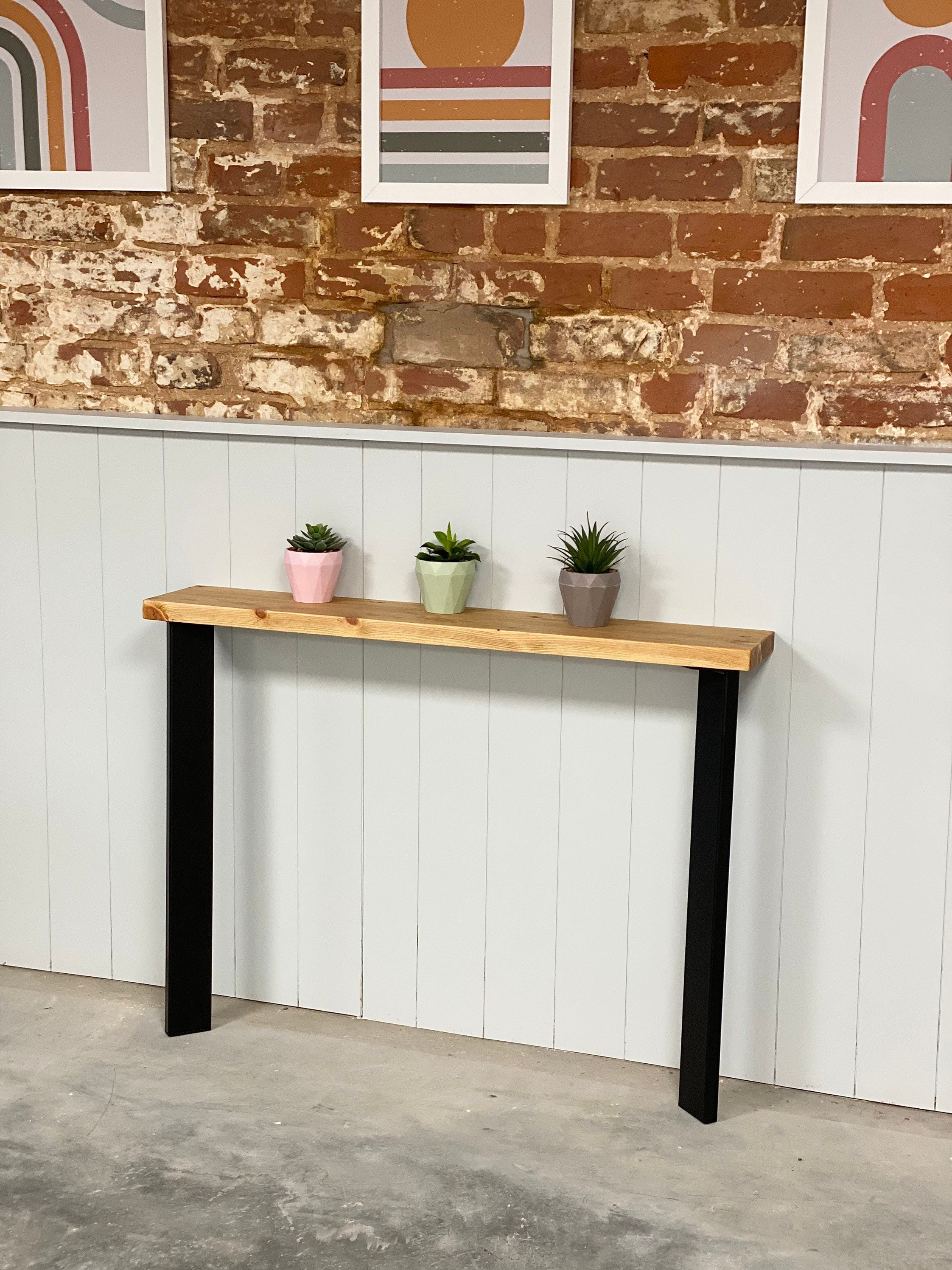 KERA // Scandinavian Entryway Console Table With Black Single | Etsy