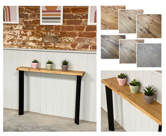 KERA // Scandinavian Entryway Console Table With Black Single | Etsy