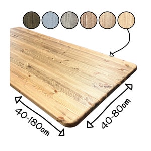 DIY Solid Pine Table Top With Rounded Corners and Edges Top Only Etsy UK