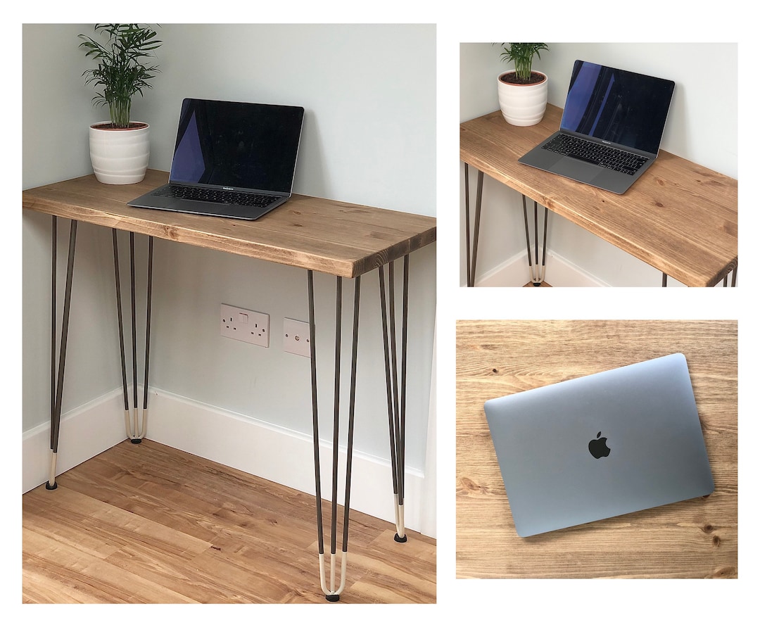 BOKOR // Scandinavian Desk With Ivory Tipped Hairpin Legs - Etsy UK
