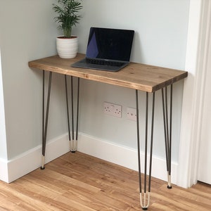 BOKOR // Scandinavian Desk With Ivory Tipped Hairpin Legs - Etsy UK