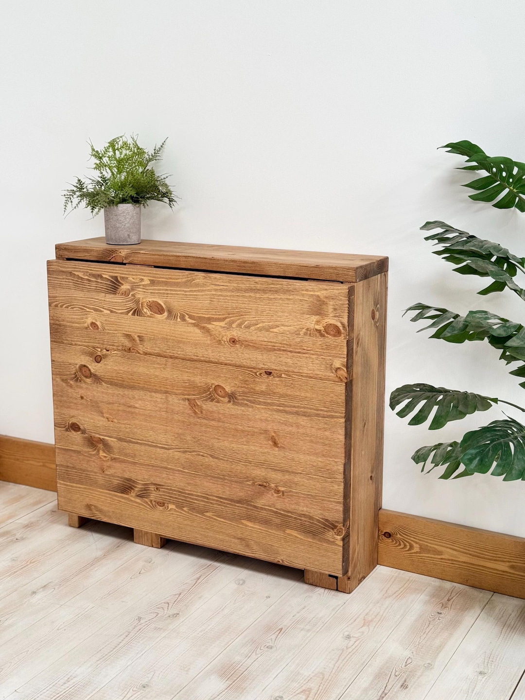 BRUGES // Scandi Style Solid Pine Murphy Folding Table - Etsy UK